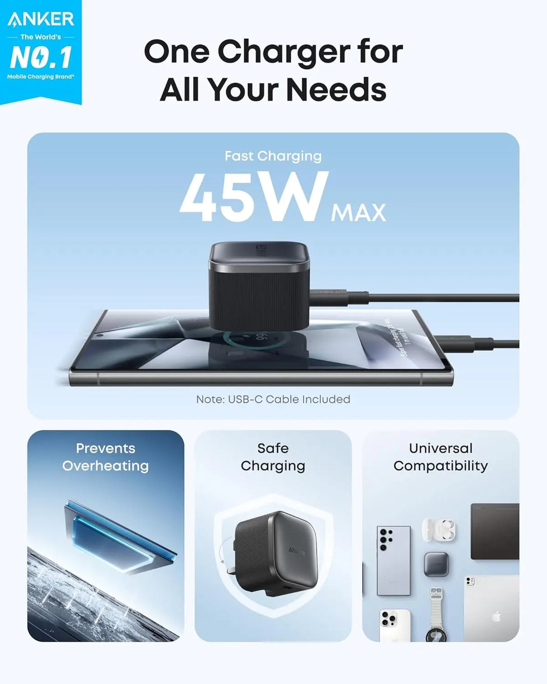 USB C Charger Adapter - Anker Singapore